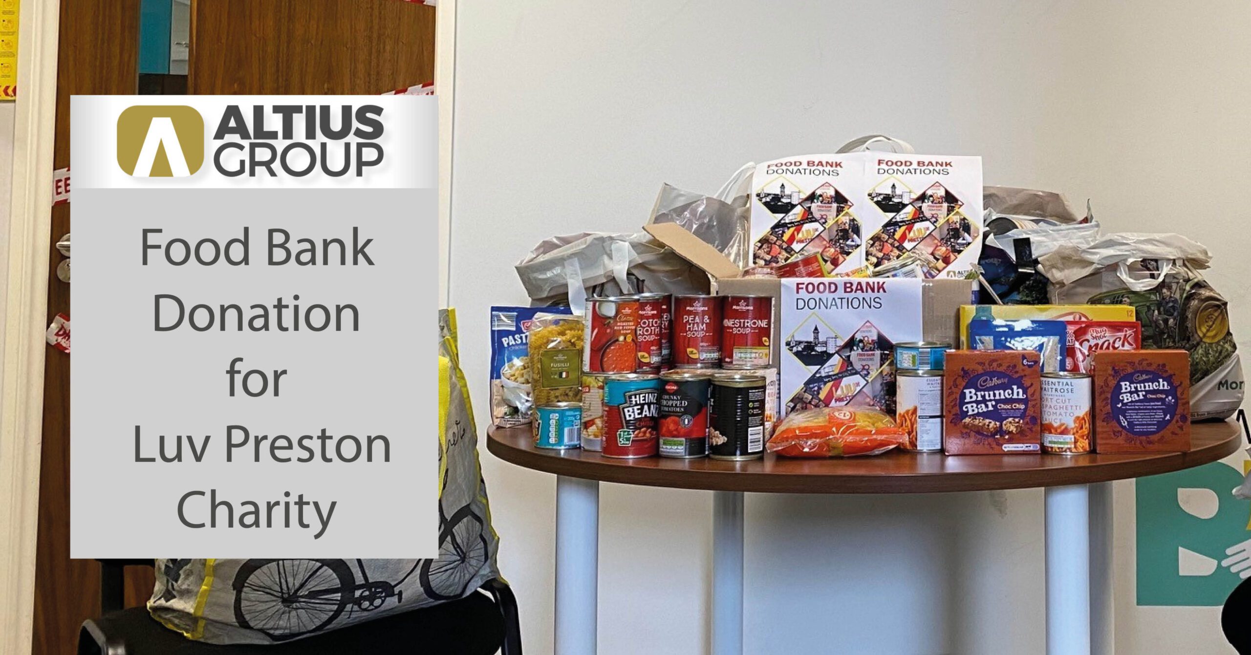 Altius Group donate food to Luv Preston charity - Altius Group