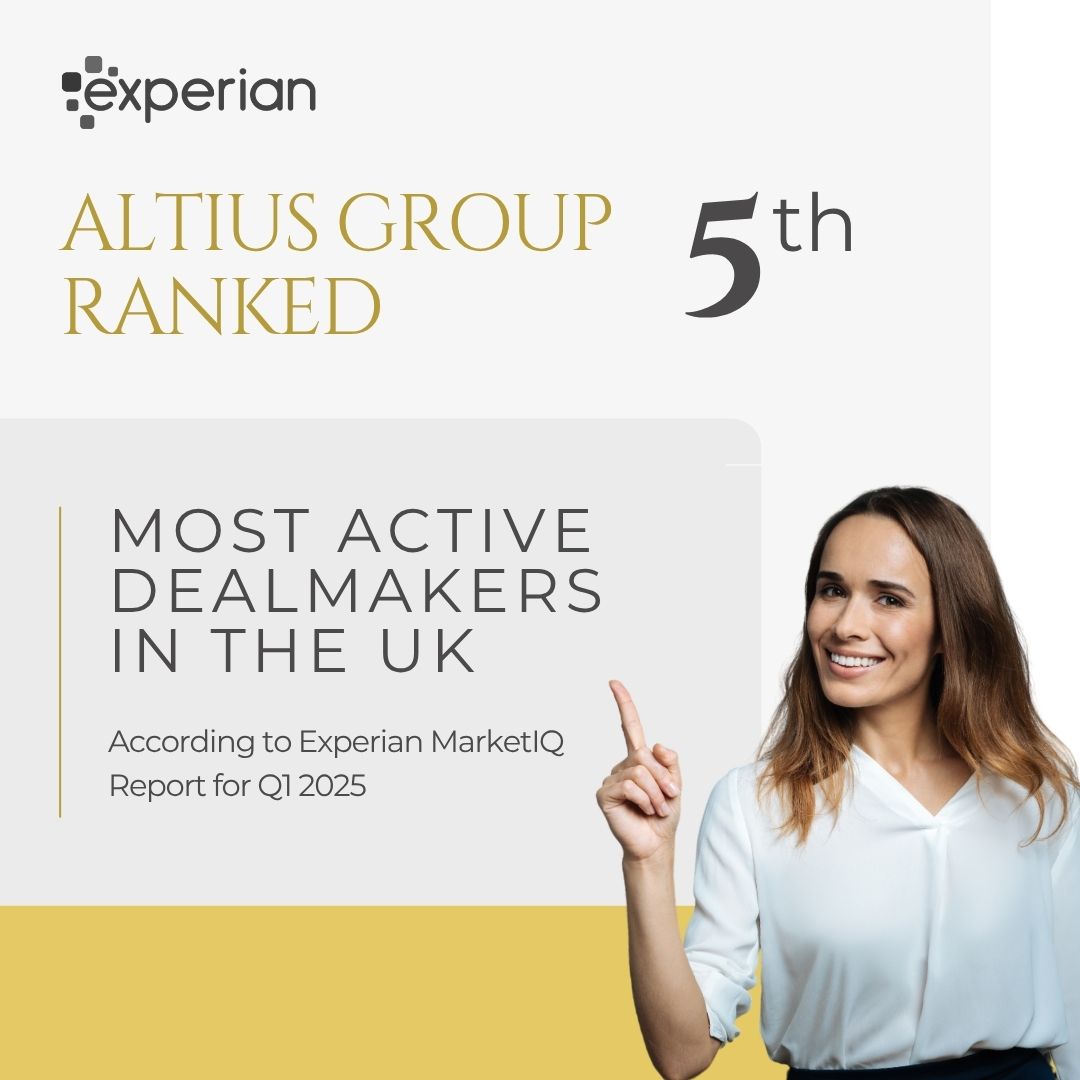 Altius Ranked in Top 5 Most Active Dealmakers in 2025 - Altius Group